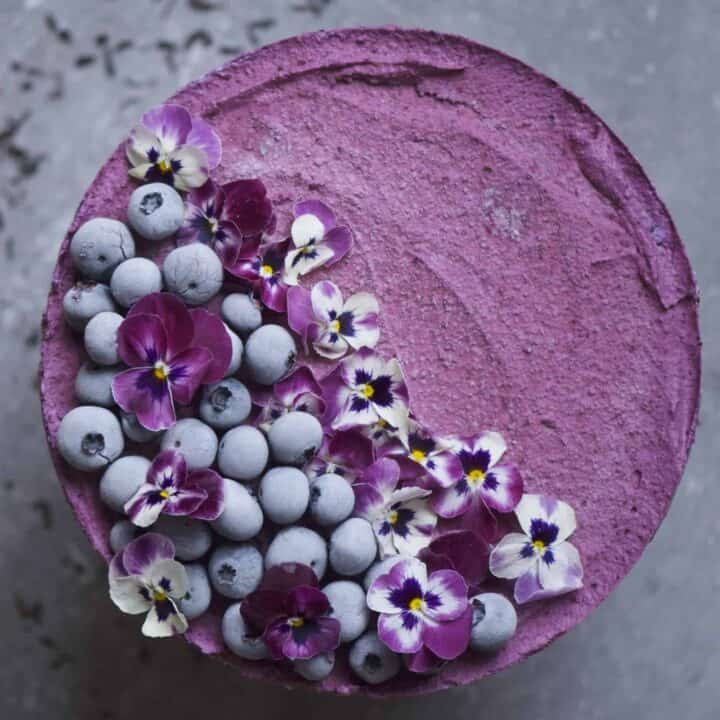 Healthy Blueberry Milkshake (Ube Blueberry Frappuccino) - Alphafoodie