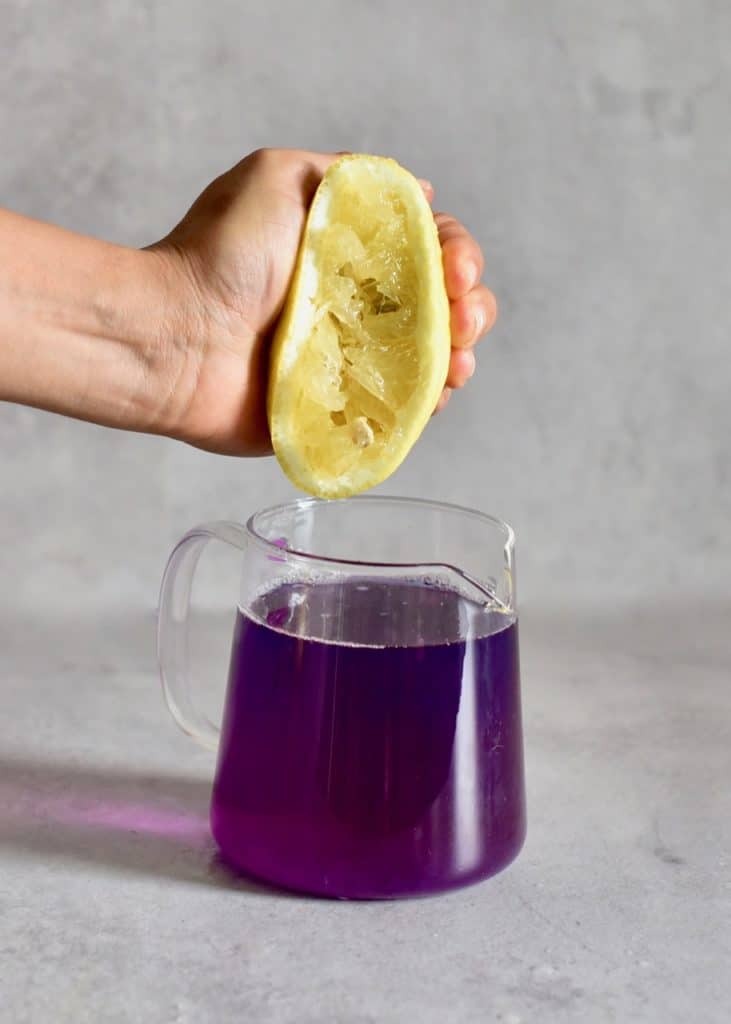 Simple Colour-Changing Magic Lemonade (Blue-Purple) - Alphafoodie