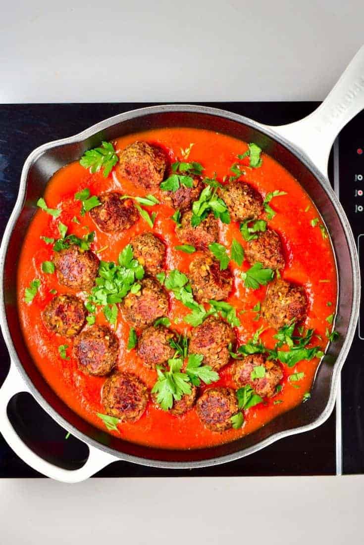 Healthy Mushroom & Lentil Vegan Meatballs - Alphafoodie