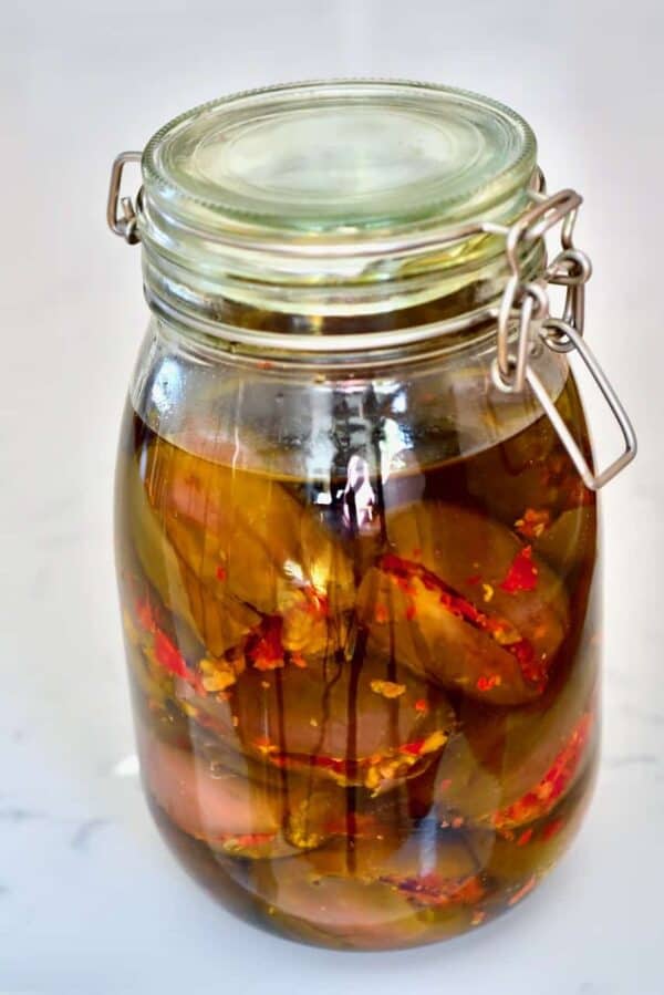 Simple Stuffed Makdous Recipe (cured eggplant) - Alphafoodie