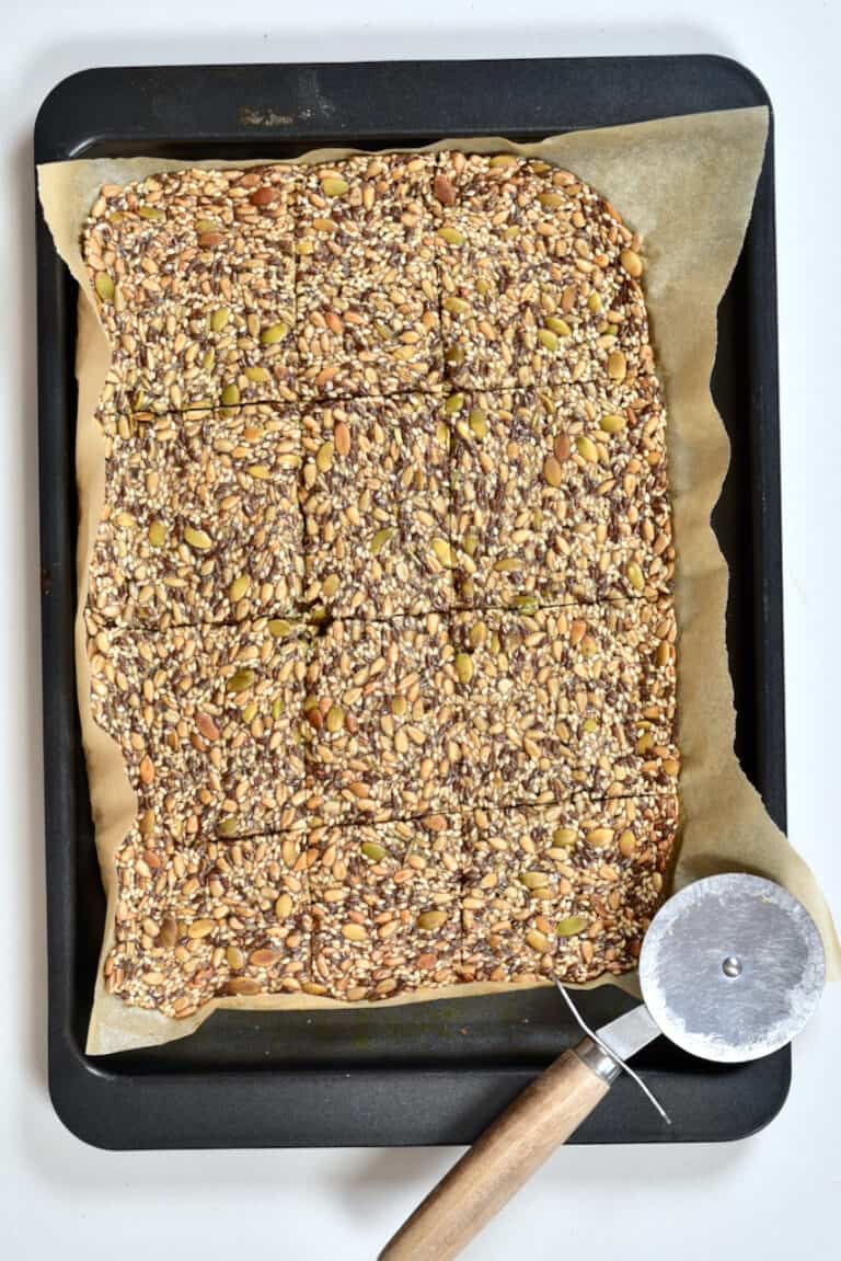 The Best Seed Cracker Recipe (GF, Vegan, Keto) - Alphafoodie