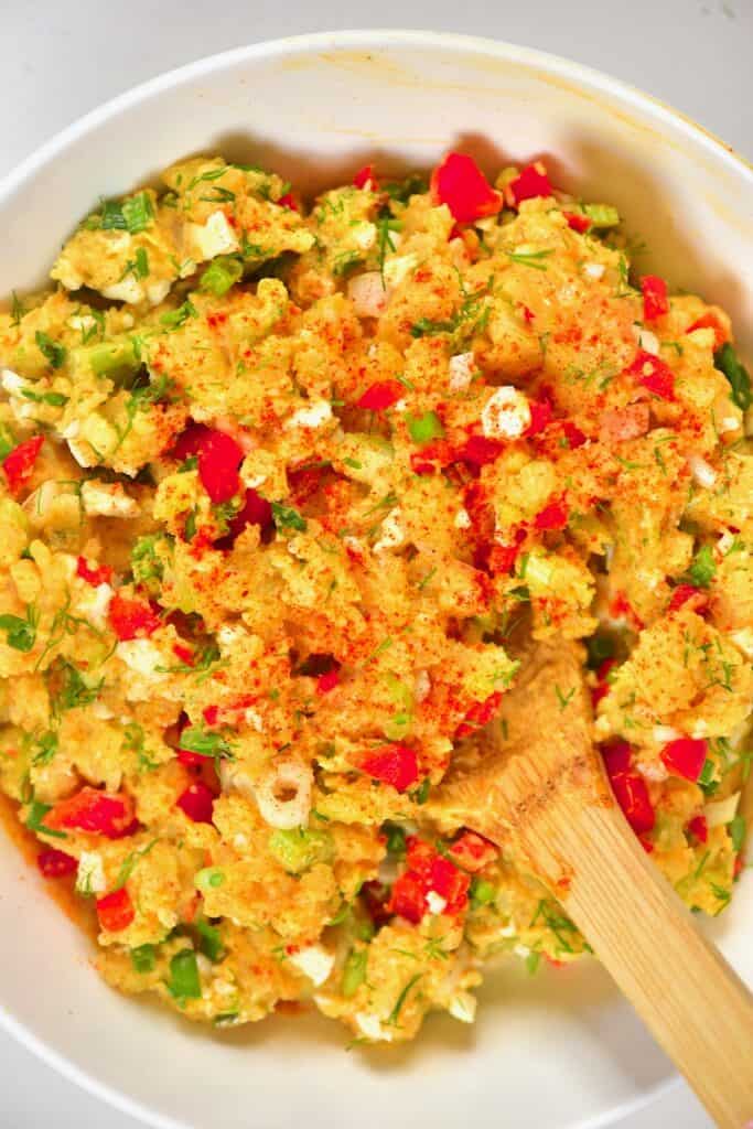 Easy Potato Salad With Egg (Mashed Potato Salad) - Alphafoodie