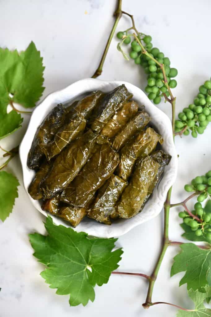 Vegetarian Stuffed Grape Leaves (Dolmas) - Alphafoodie