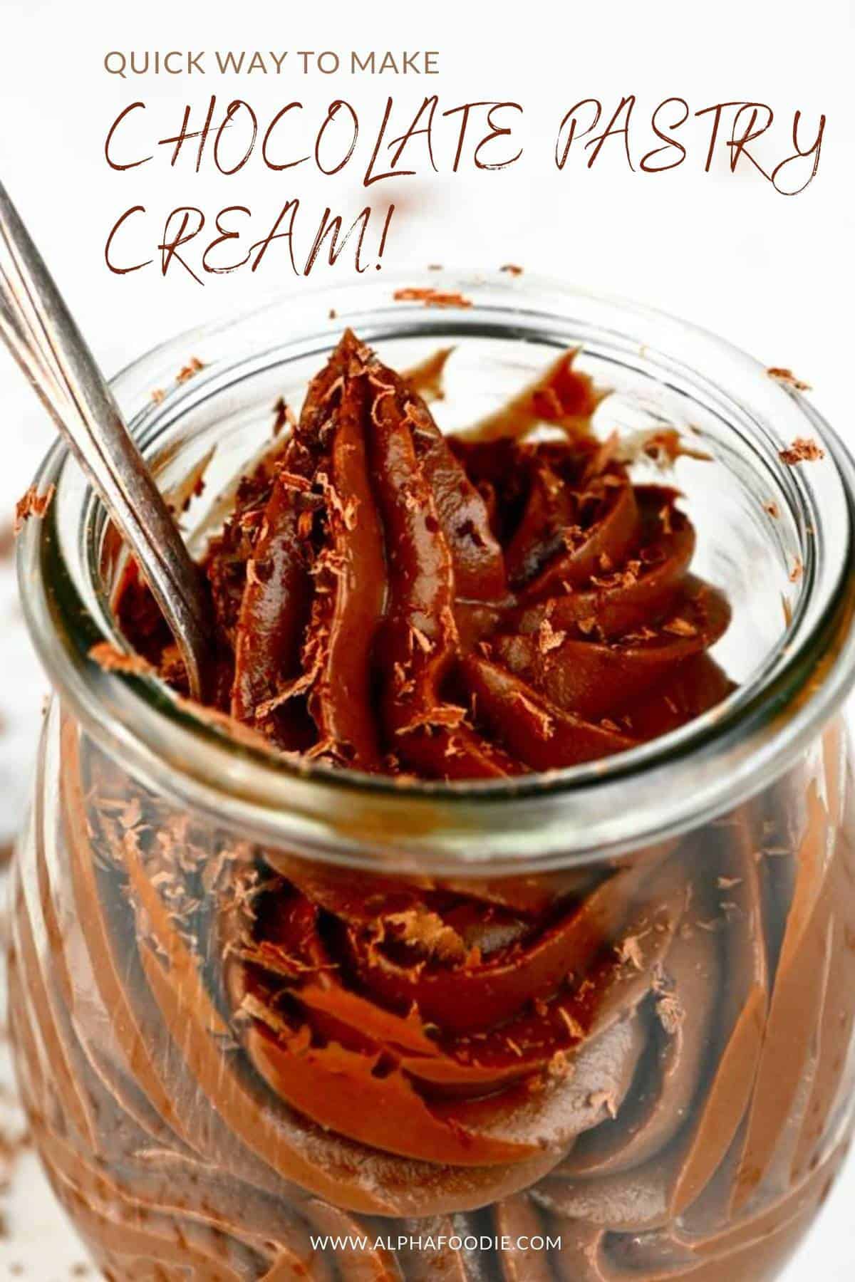 Simple Chocolate Pastry Cream (Creme Patissiere) - Alphafoodie