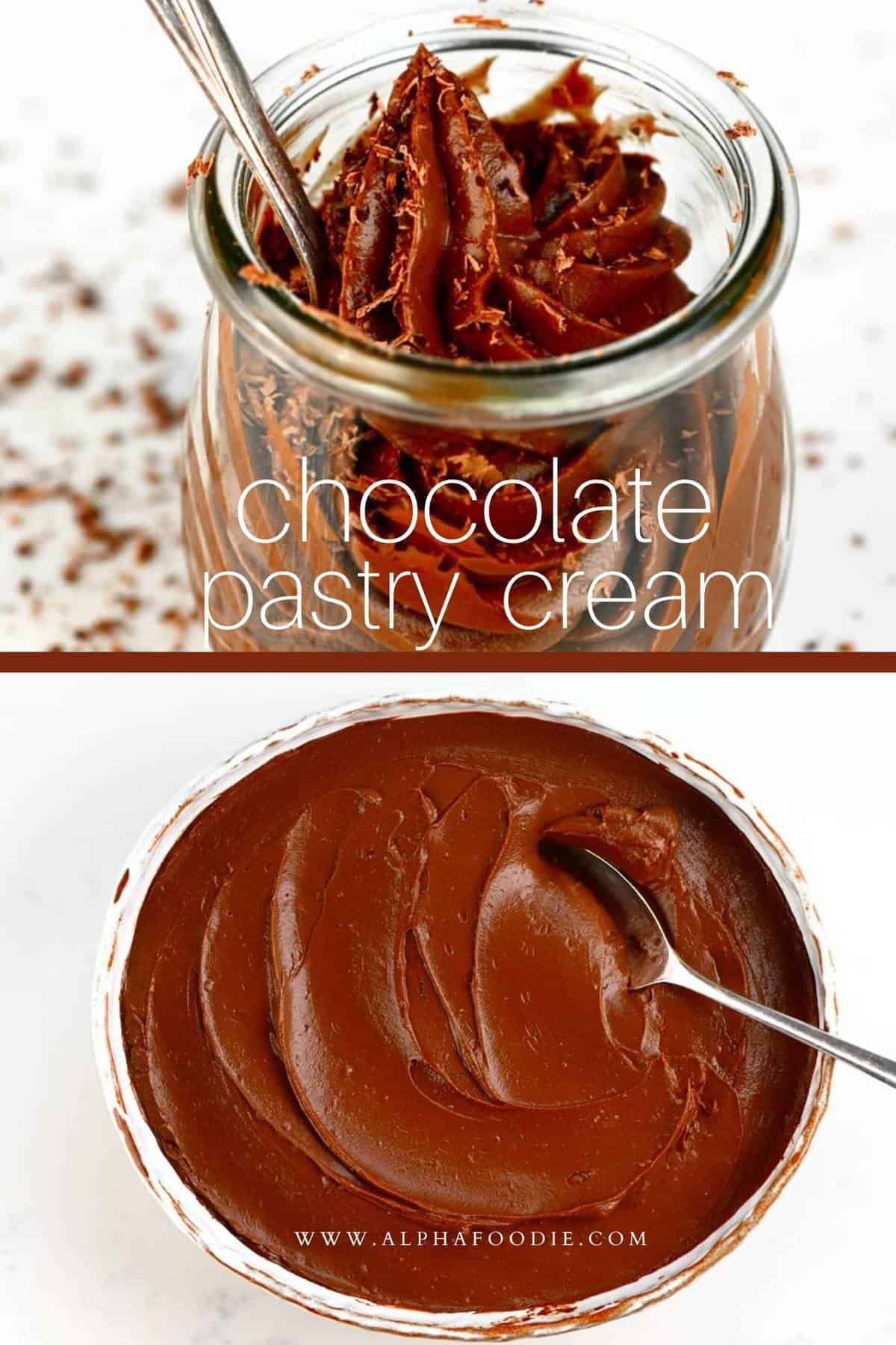 Simple Chocolate Pastry Cream (Creme Patissiere) - Alphafoodie