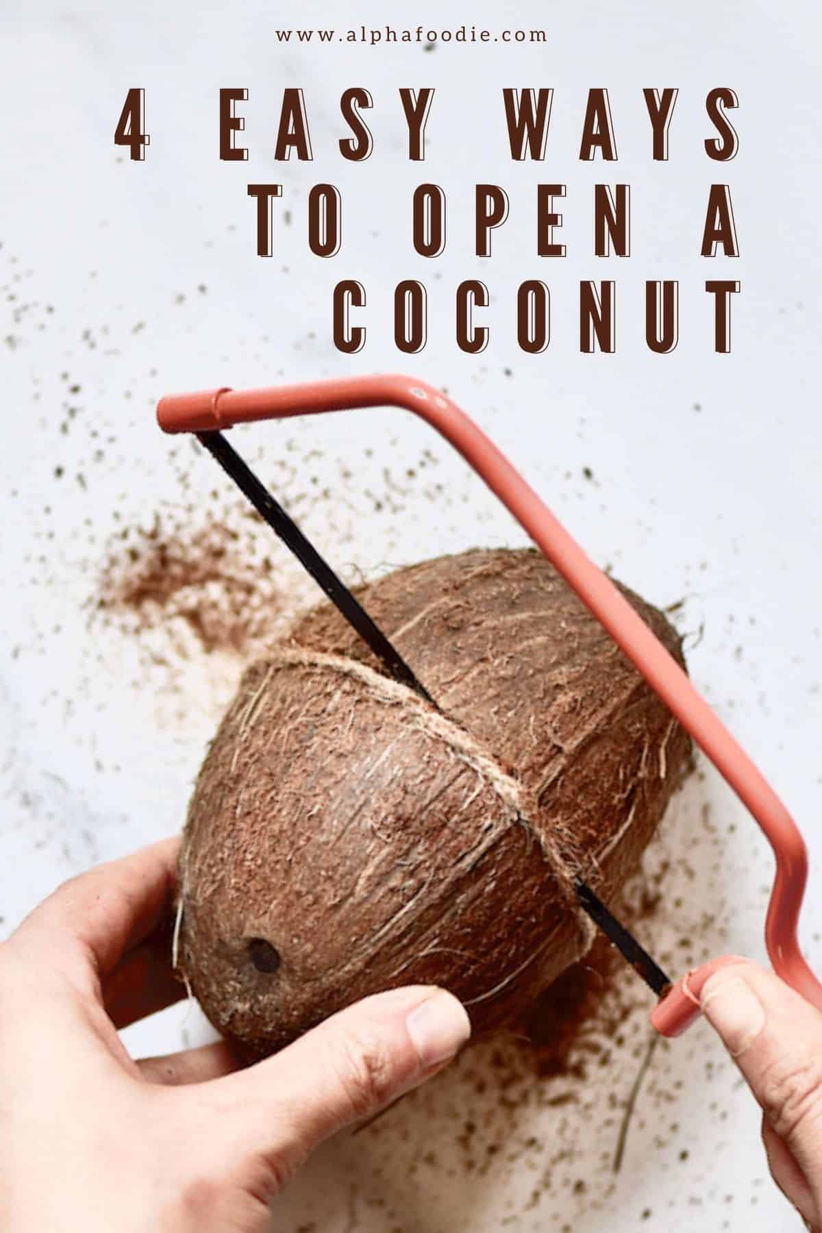 How To Open A Coconut (4 Easy Methods) - Alphafoodie