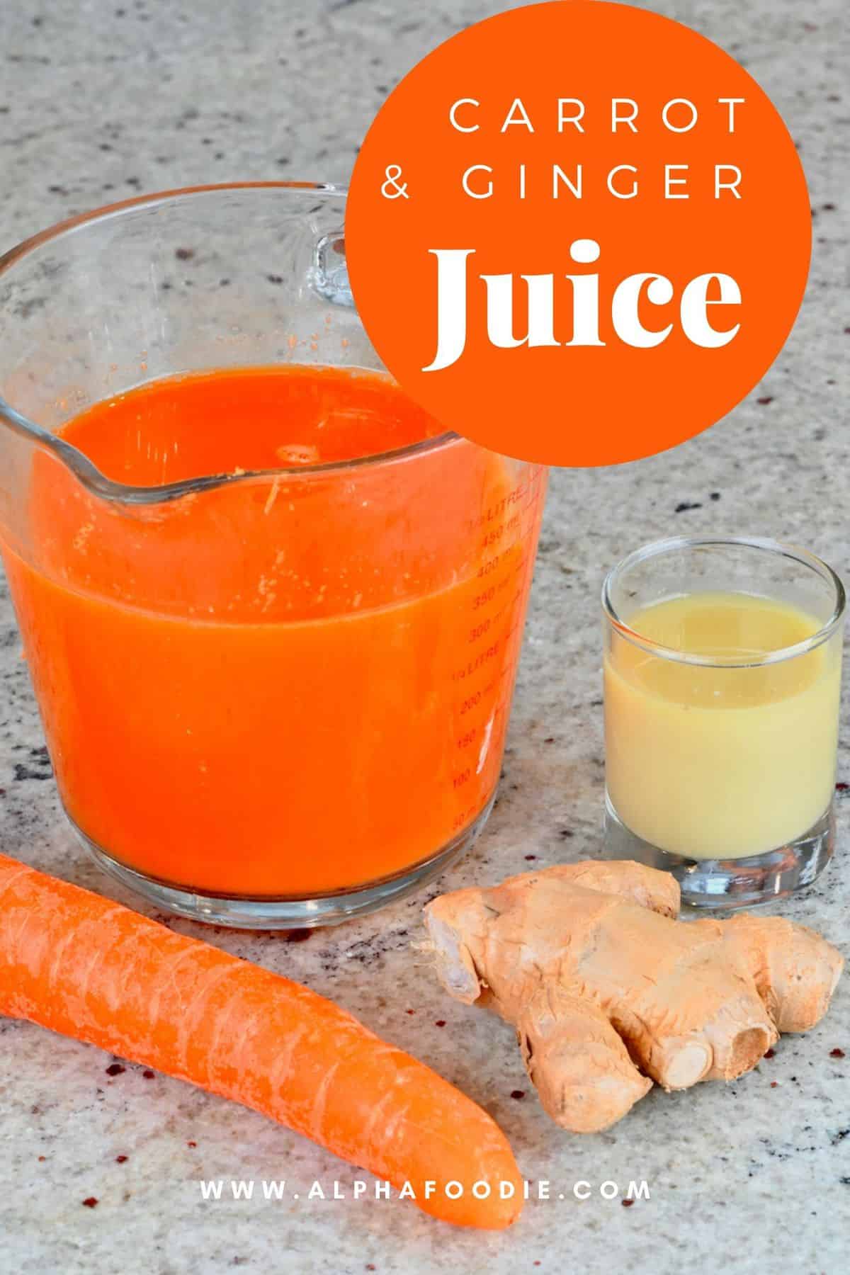 Refreshing Carrot Ginger Juice (2 Methods) - Alphafoodie