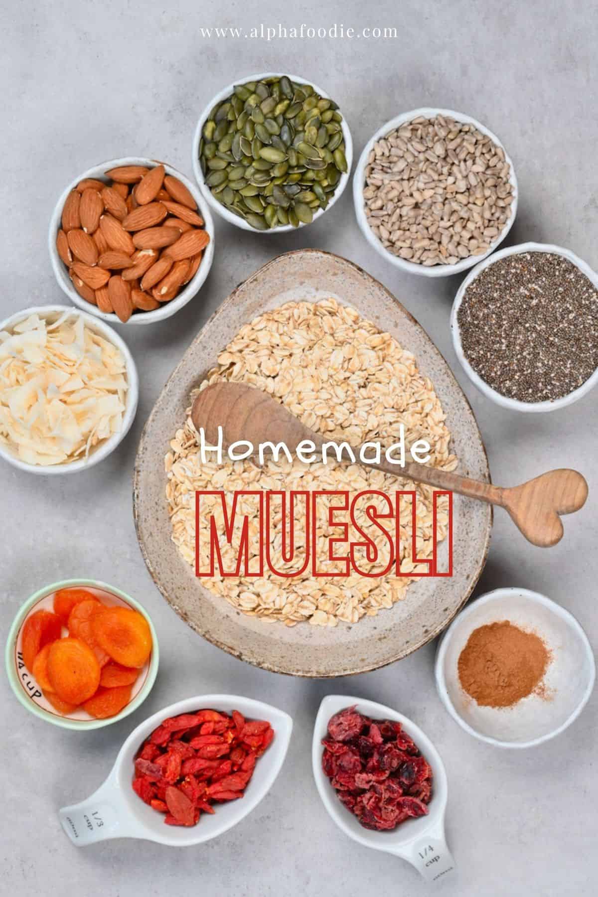 Muesli Recipe (Vegan Protein Breakfast) - Alphafoodie