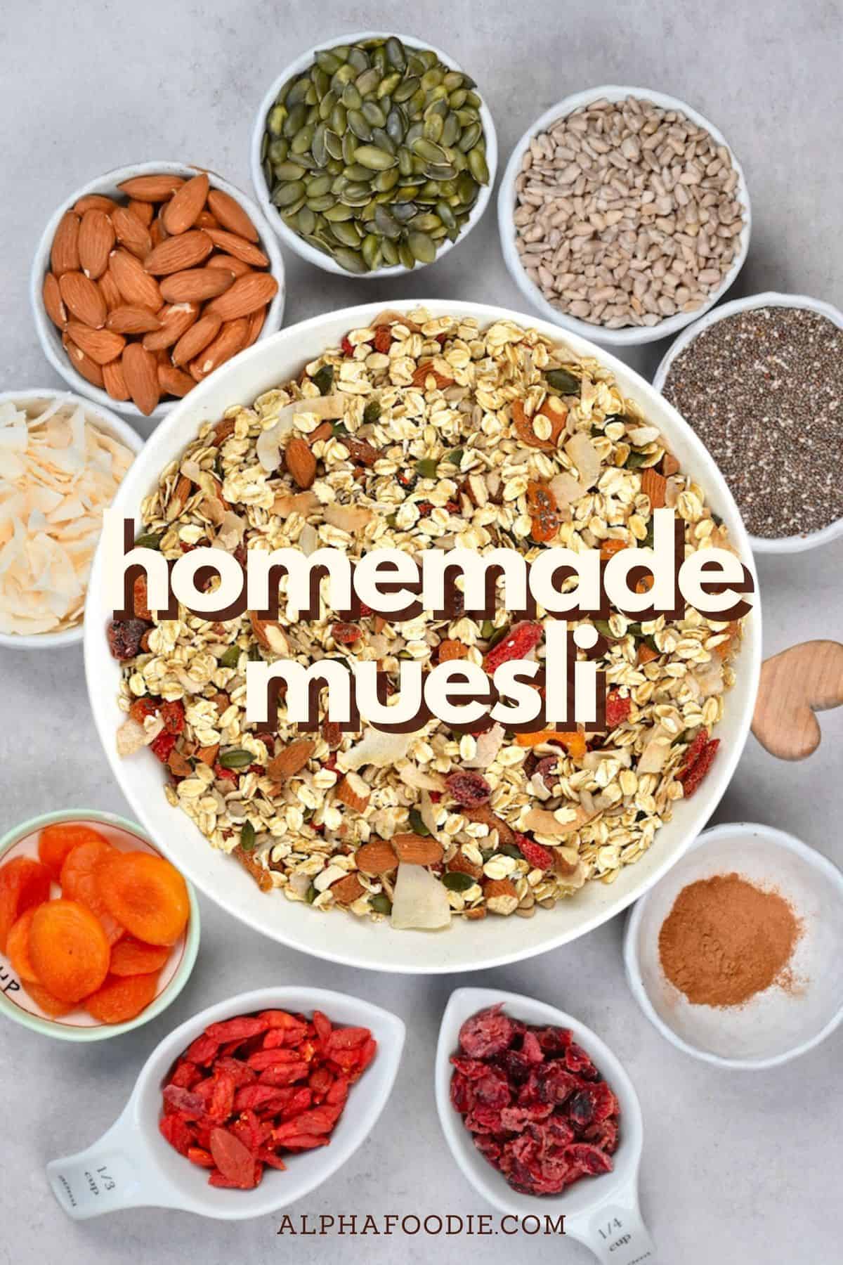 Muesli Recipe (Vegan Protein Breakfast) - Alphafoodie