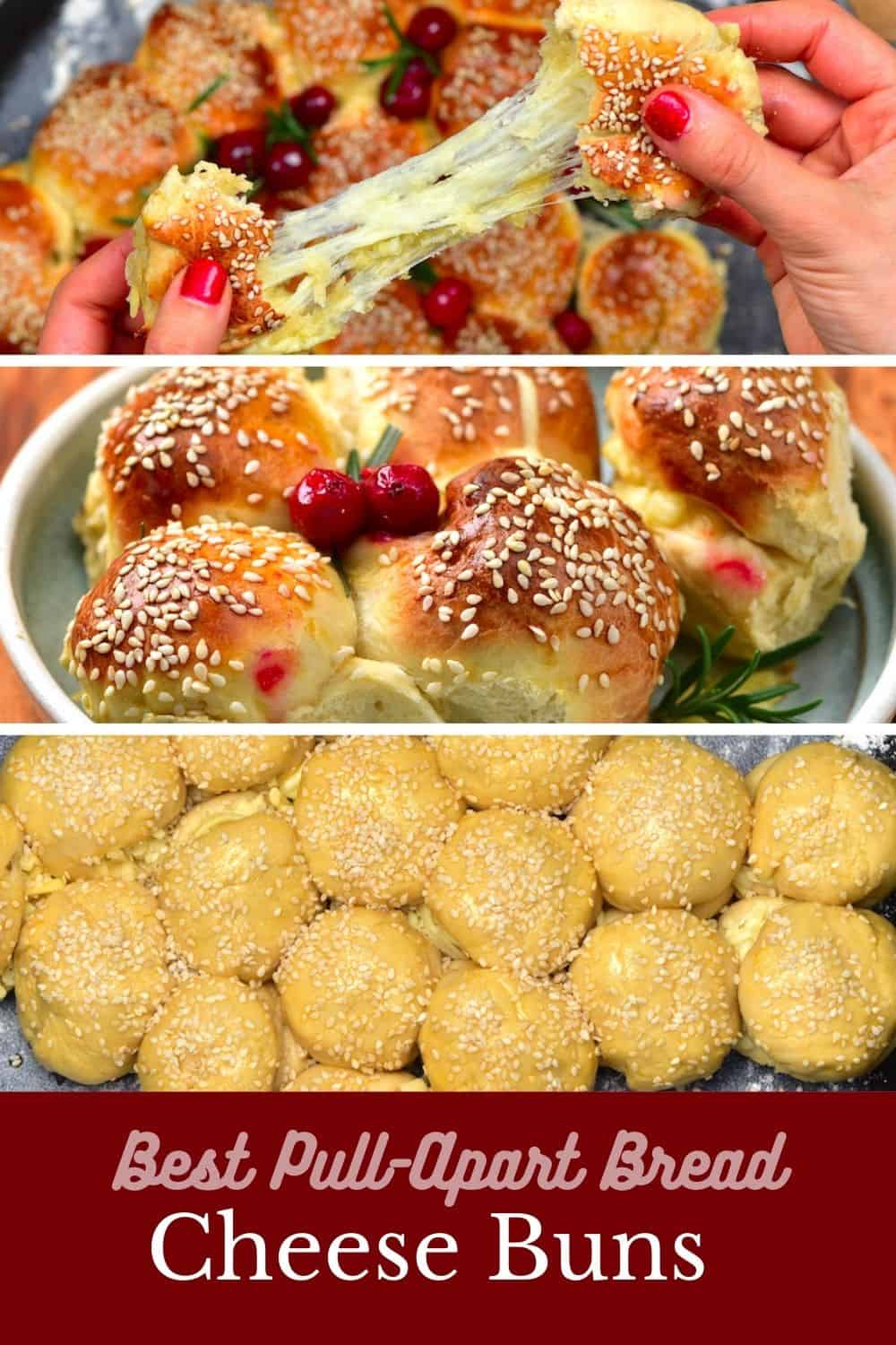 Christmas Tree Pull-Apart Bread (Cheese Buns) - Alphafoodie