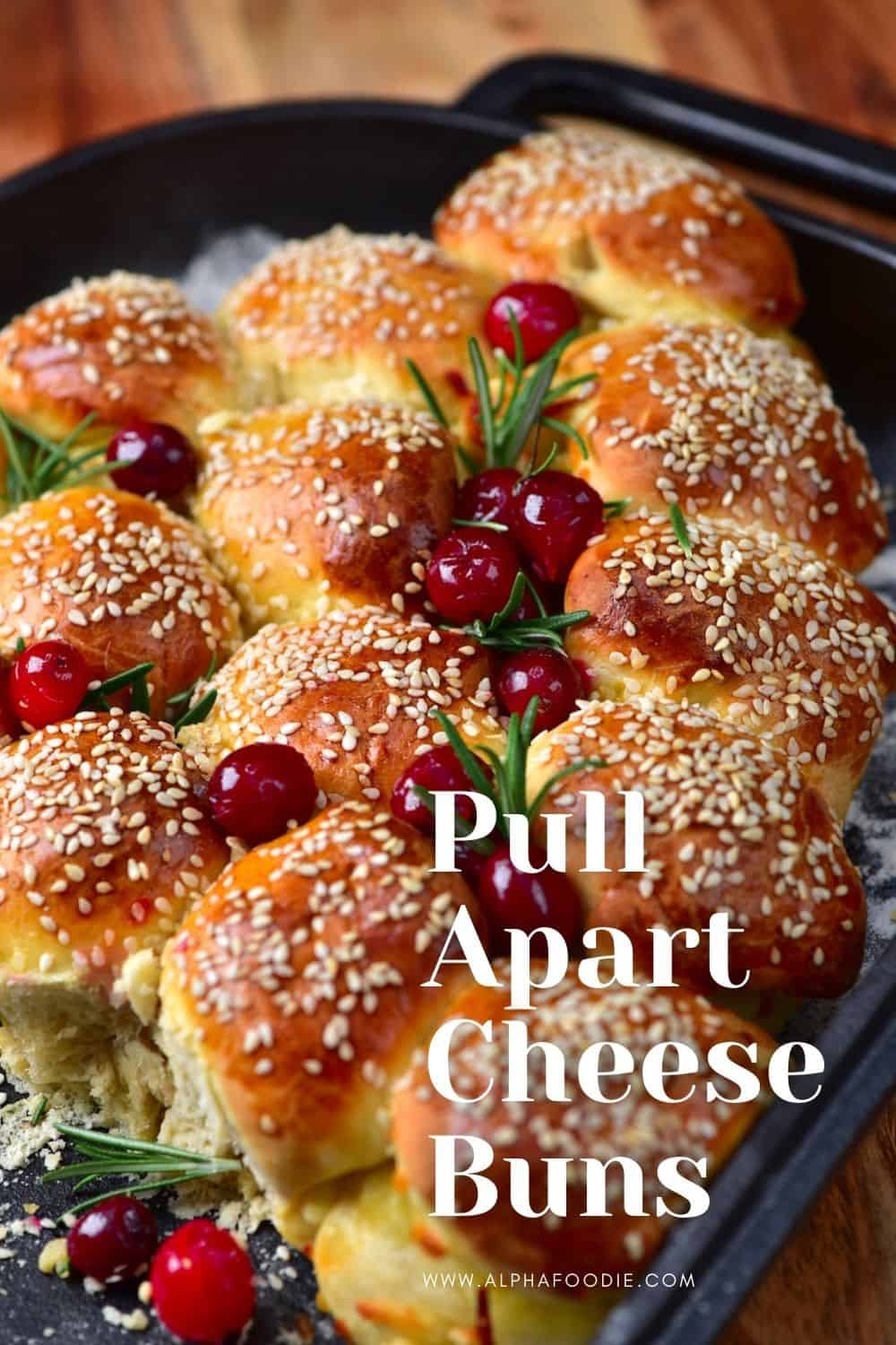 Christmas Tree Pull-Apart Bread (Cheese Buns) - Alphafoodie