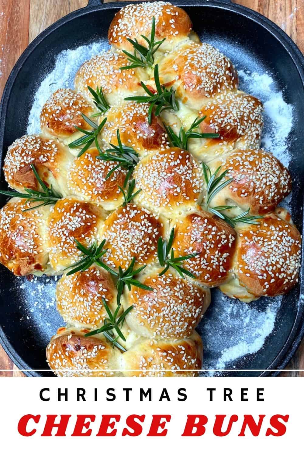 Christmas Tree Pull-Apart Bread (Cheese Buns) - Alphafoodie