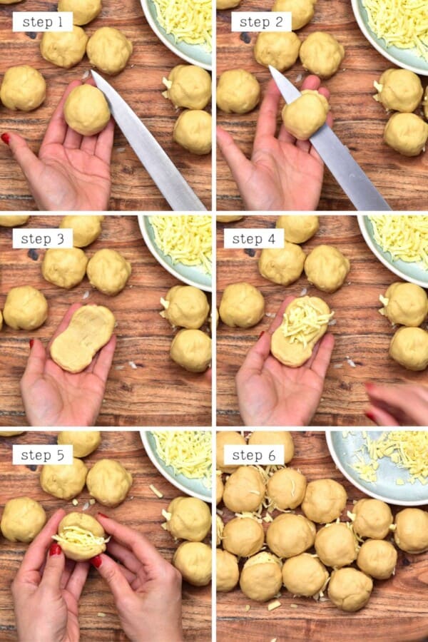 Christmas Tree Pull-Apart Bread (Cheese Buns) - Alphafoodie