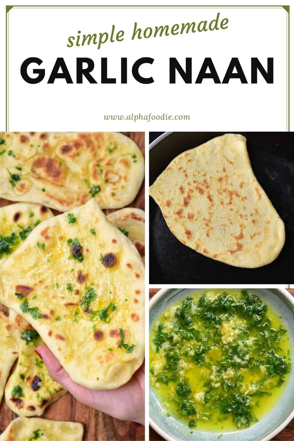Homemade Garlic Naan Bread (Indian Flatbread) - Alphafoodie