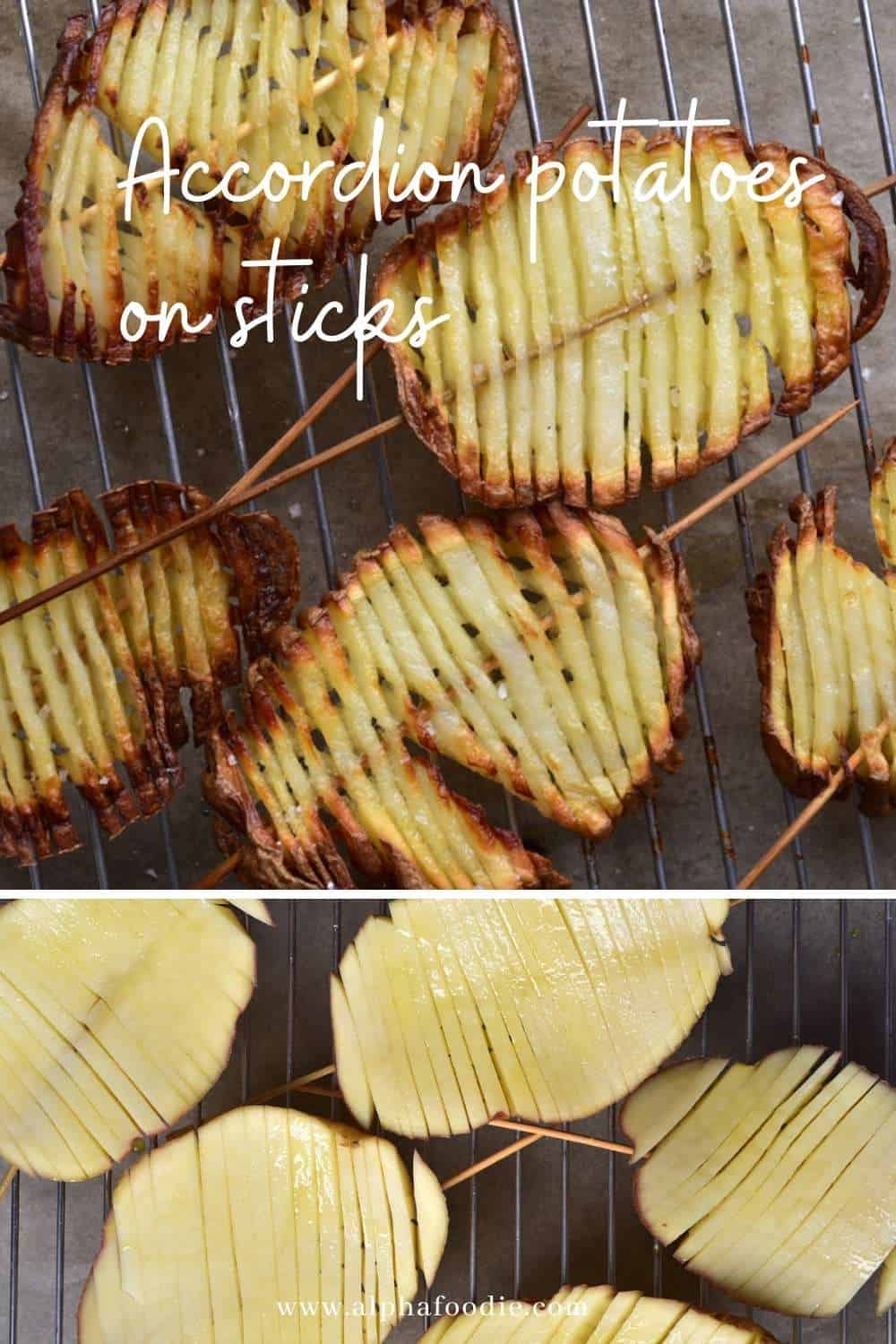 Crispy Accordion Potatoes (On A Stick) - Alphafoodie