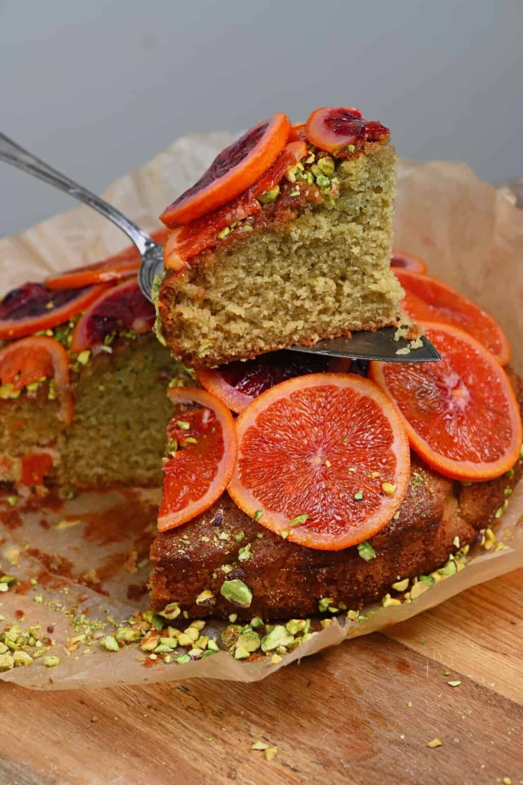 Blood Orange Cake with Pistachios - Alphafoodie