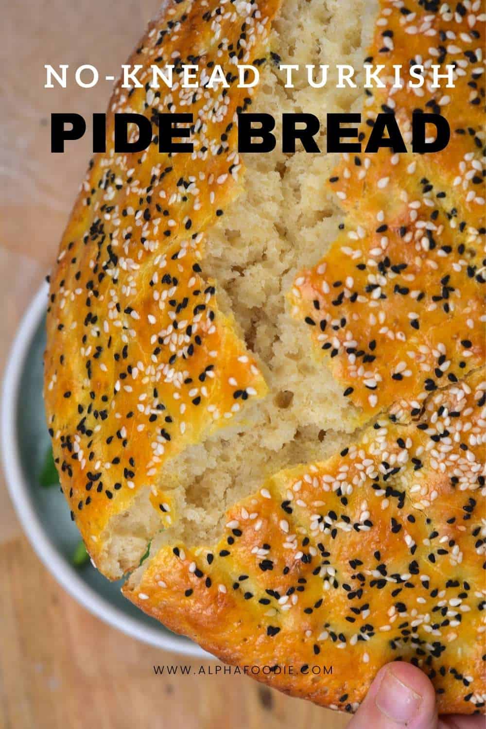 Easy No-Knead Turkish Bread (Ramadan Pide Bread) - Alphafoodie