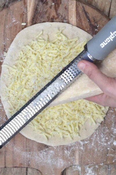 Easy Cheese Flatbread (Cheese Manakish) - Alphafoodie