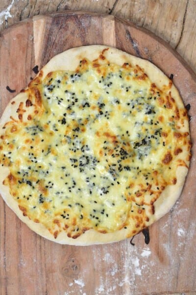 Easy Cheese Flatbread (Cheese Manakish) - Alphafoodie