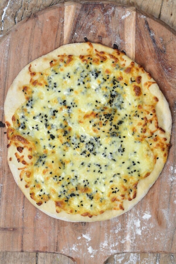 Easy Cheese Flatbread (Cheese Manakish) - Alphafoodie