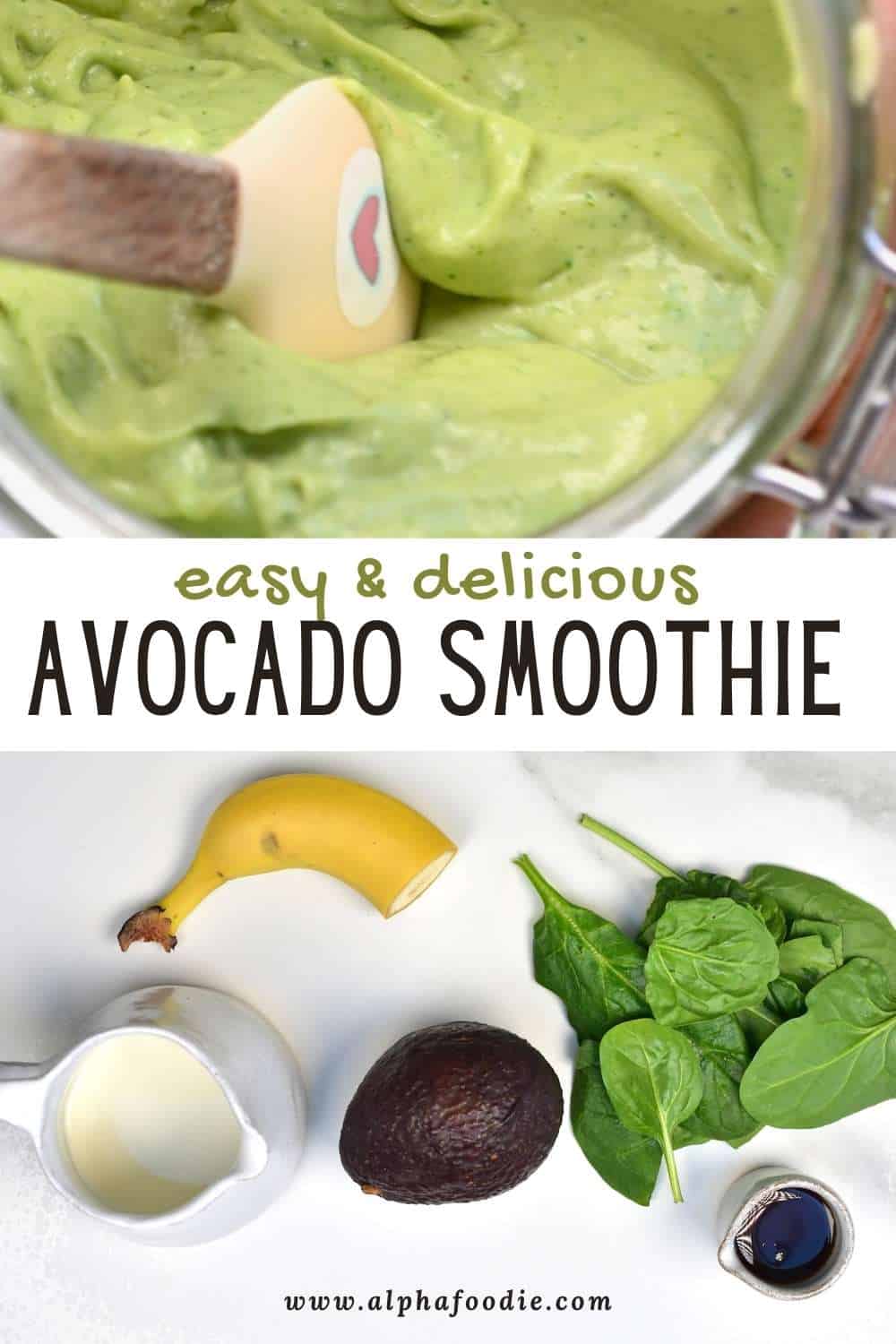 Creamy Banana Avocado Smoothie Recipe - Alphafoodie