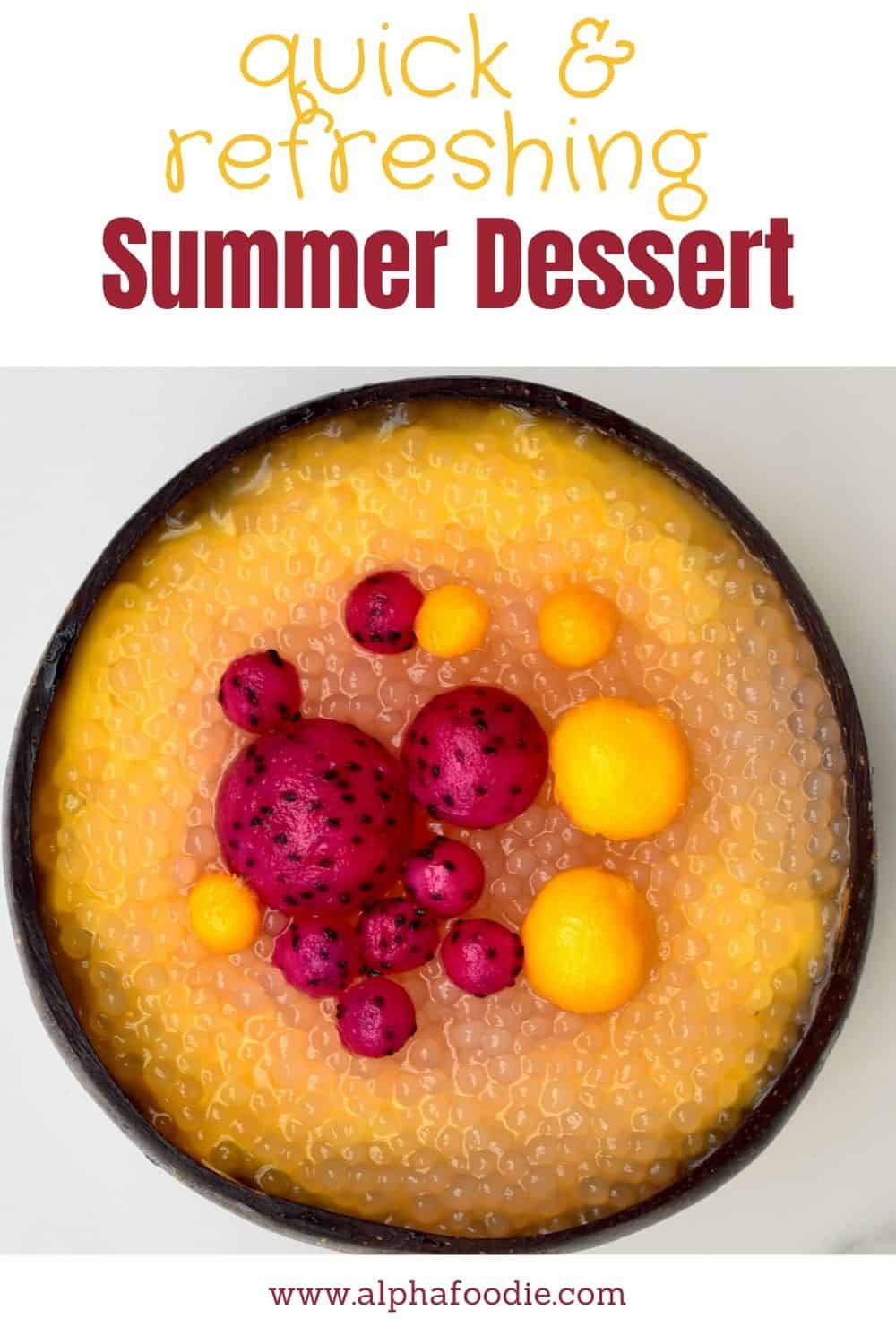 Mango Sago Dessert (with Coconut Milk) - Alphafoodie