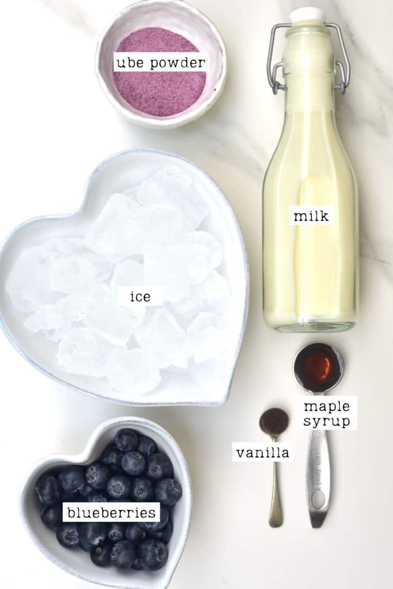 Blueberry Milkshake (Ube Blueberry Frappuccino) - Alphafoodie
