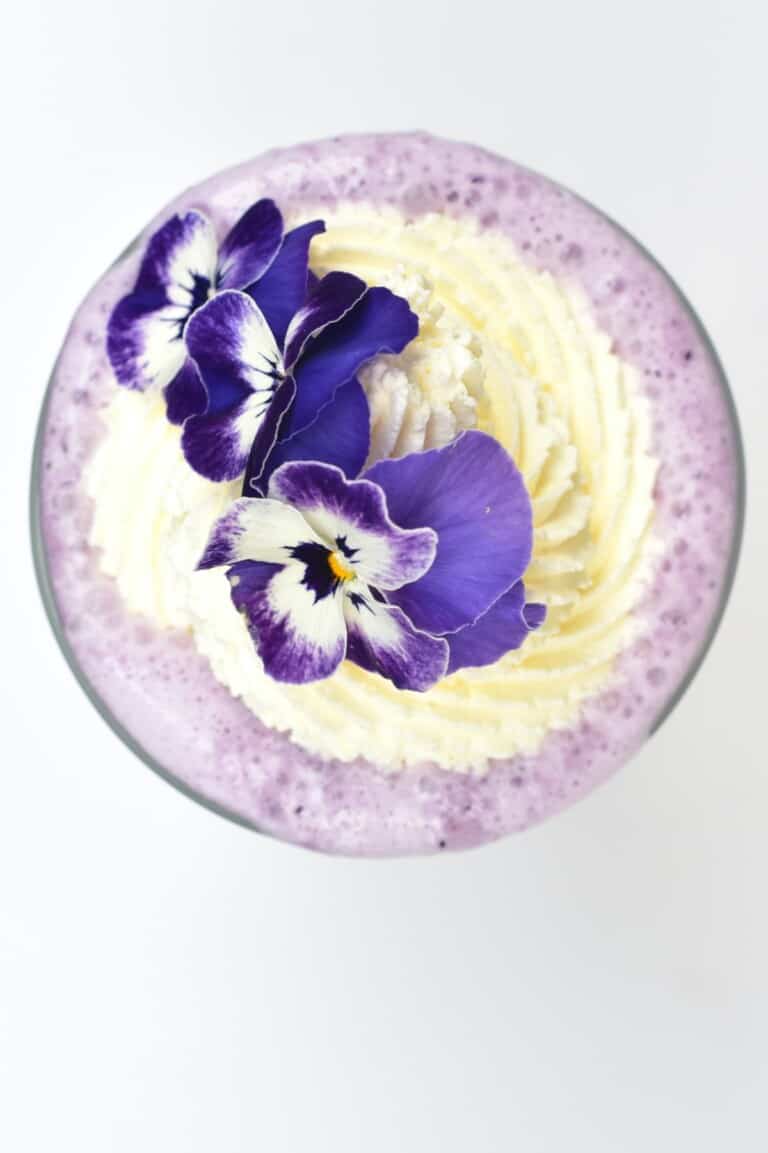 Blueberry Milkshake (Ube Blueberry Frappuccino) - Alphafoodie
