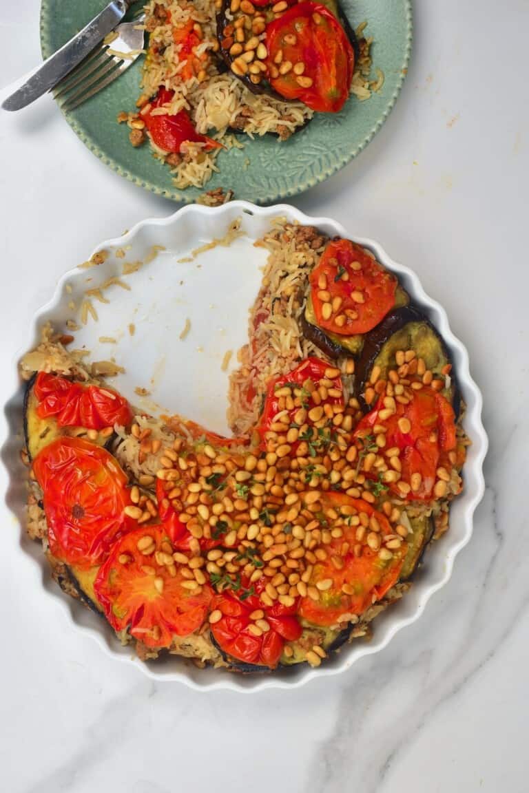 Simple Maqluba (Upside-Down Layered Rice) - Alphafoodie