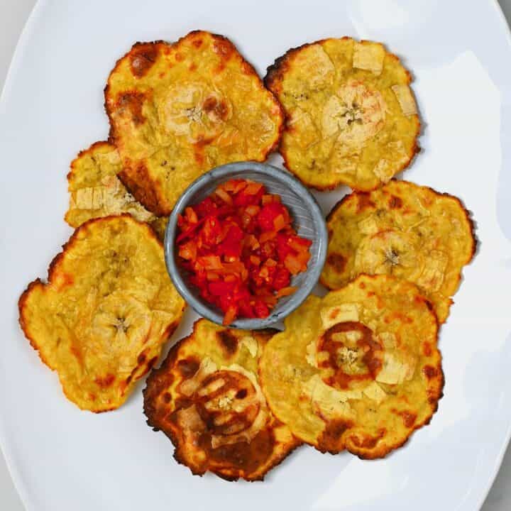 How to Make Tostones (Healthier Baked/Air Fried Green Plantain)