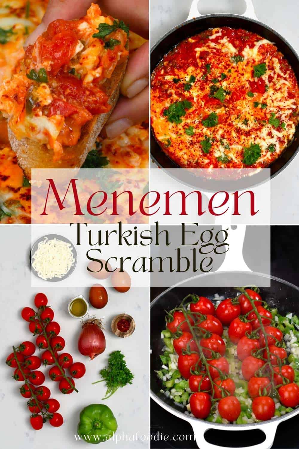 Easy Turkish Menemen (Scrambled Eggs with Tomatoes) - Alphafoodie