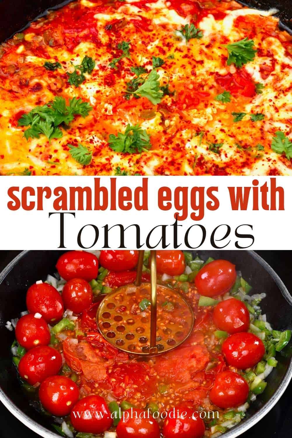 Easy Turkish Menemen (Scrambled Eggs with Tomatoes) - Alphafoodie