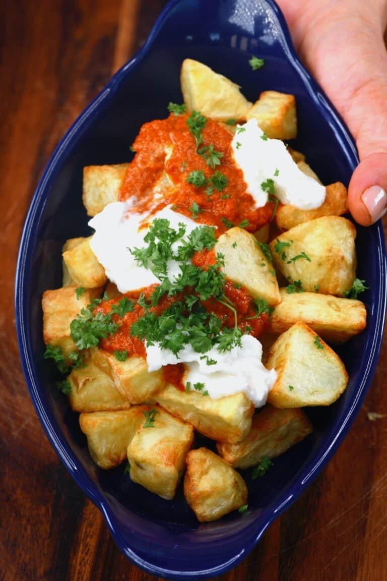 Healthy Patatas Bravas (Spanish Potatoes with Salsa Brava) - Alphafoodie