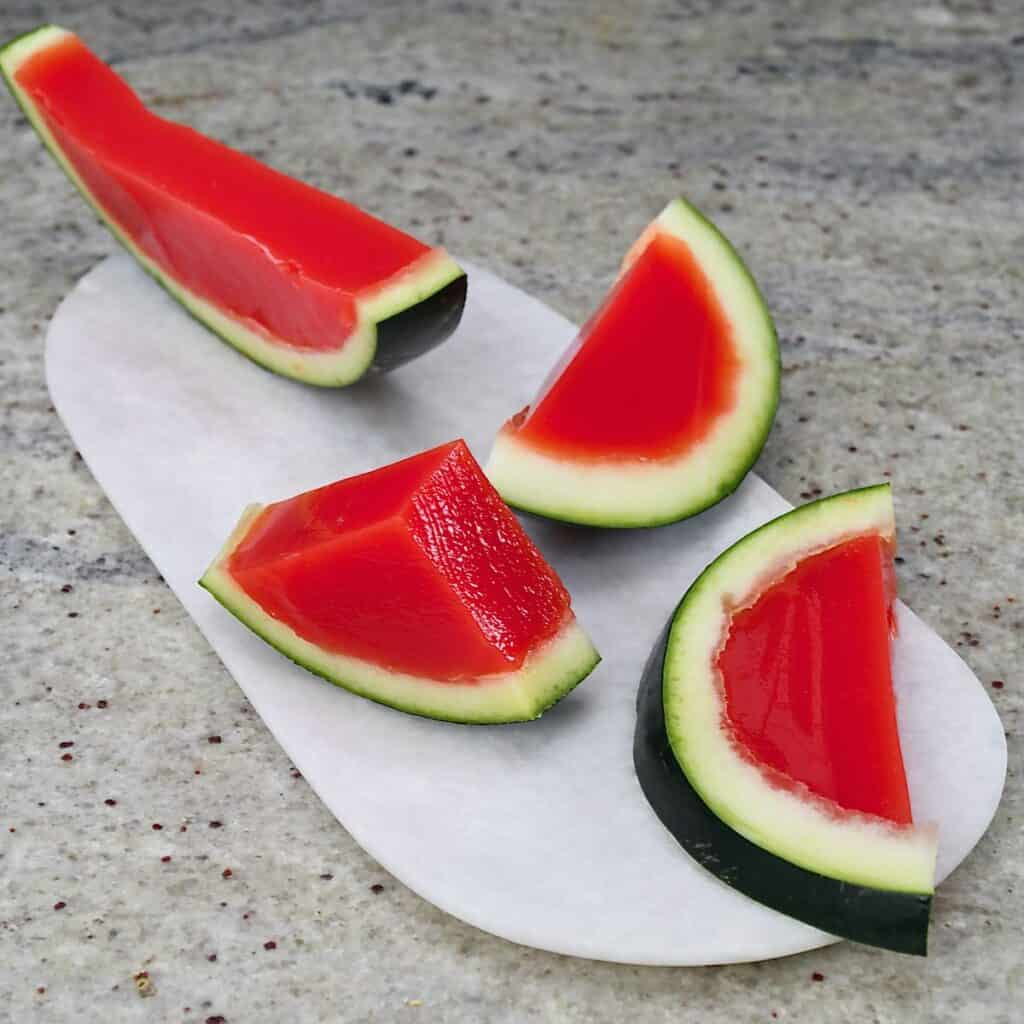 Fresh Watermelon Jello Slices (Without Gelatin) - Alphafoodie