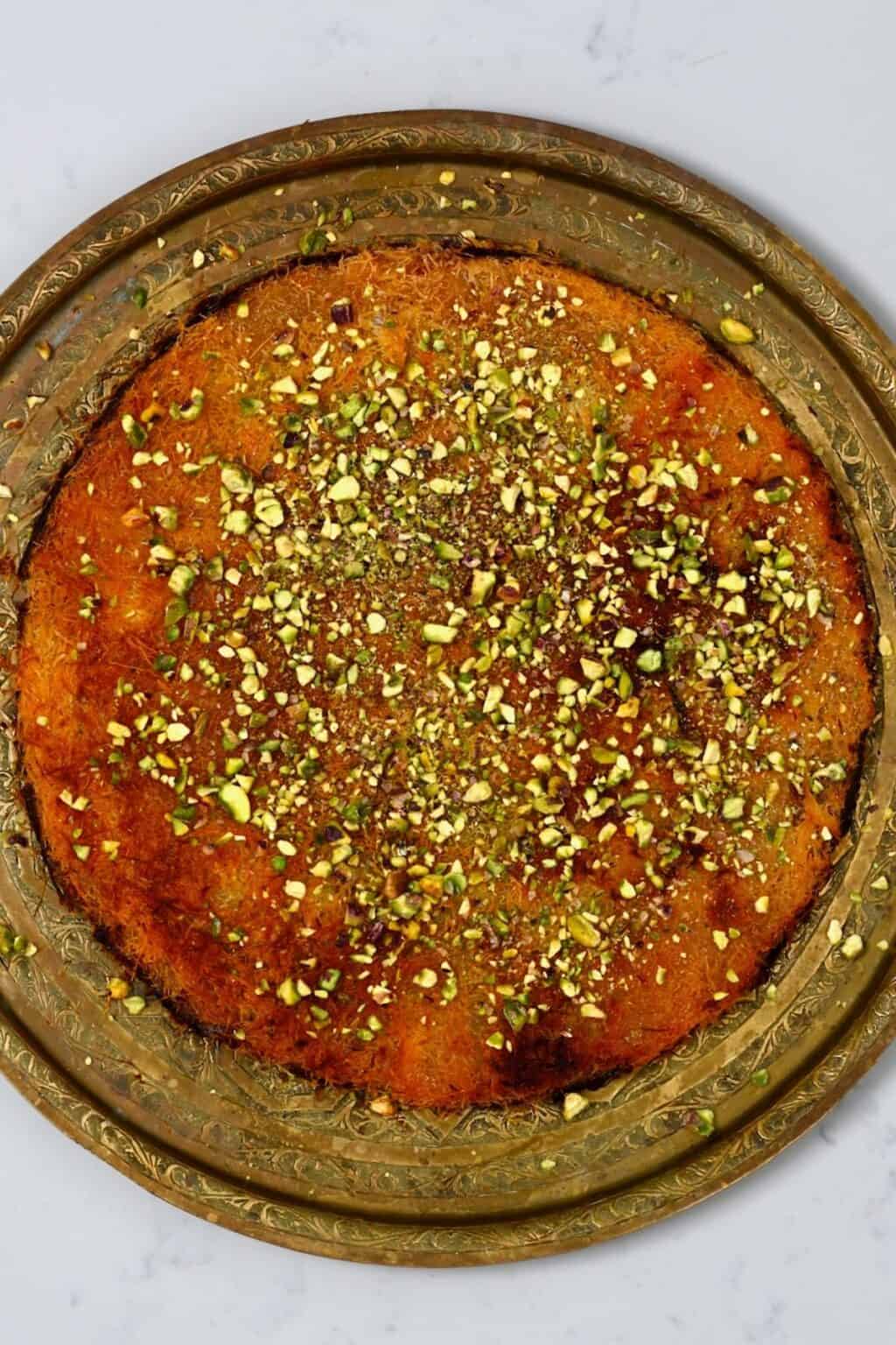 Easy Knafeh/Kunafa (Middle Eastern Sweet Cheese Dessert) - Alphafoodie