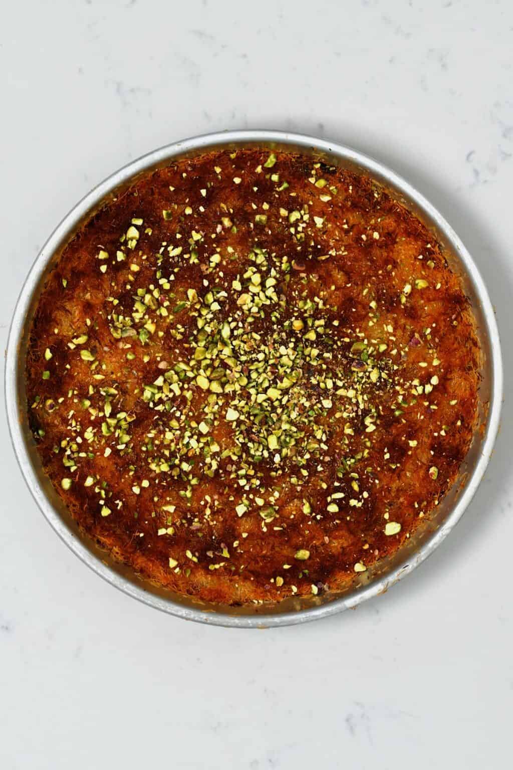Easy Knafeh/Kunafa (Middle Eastern Sweet Cheese Dessert) - Alphafoodie