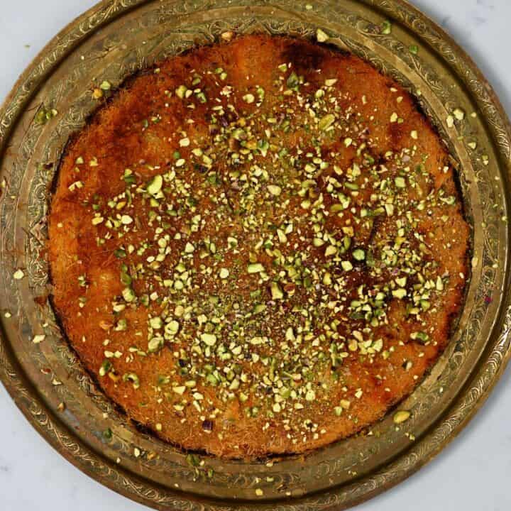Easy Knafeh/Kunafa (Middle Eastern Sweet Cheese Dessert) - Alphafoodie