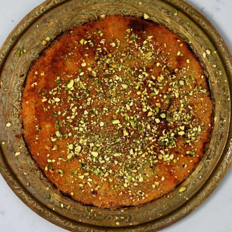 Easy Knafeh/Kunafa (Middle Eastern Sweet Cheese Dessert) - Alphafoodie
