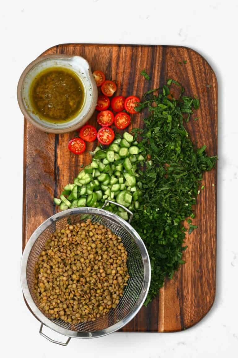 Lebanese Lentil Tabbouleh (Vegan Lentil Salad) - Alphafoodie