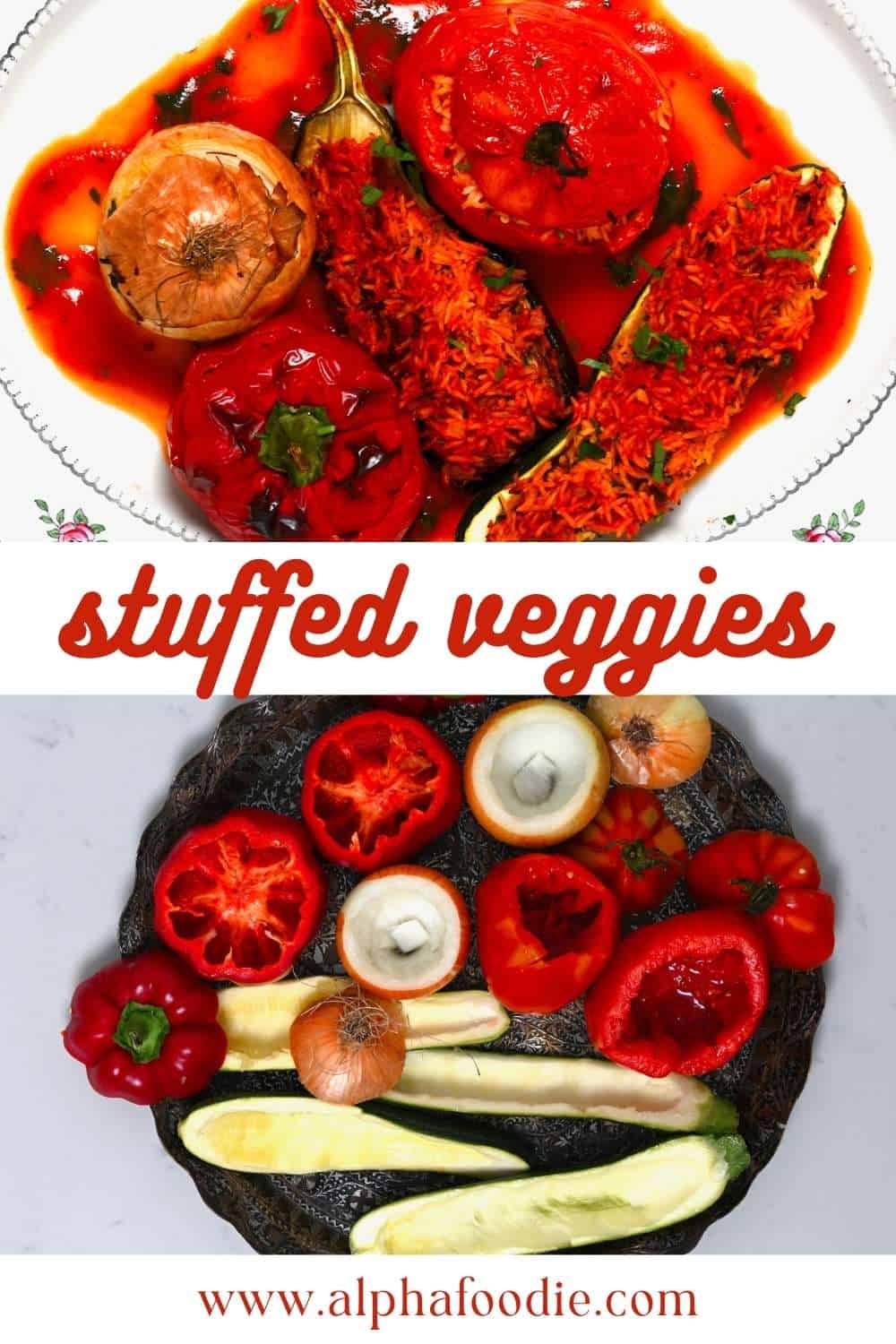 Greek Stuffed Vegetables with Rice - Alphafoodie