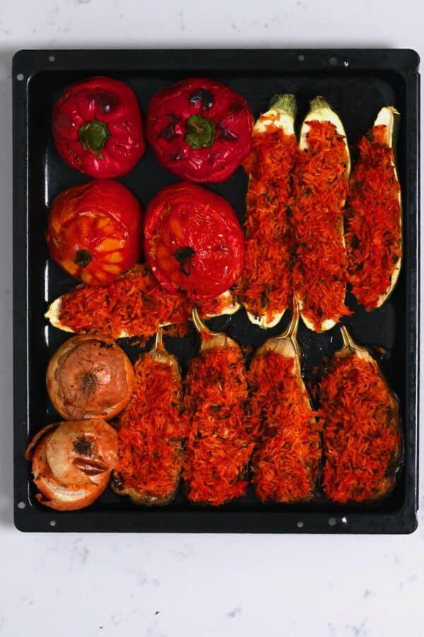 Greek Stuffed Vegetables with Rice - Alphafoodie