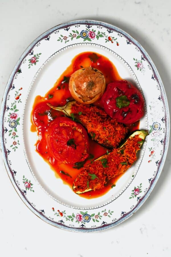 Greek Stuffed Vegetables with Rice - Alphafoodie