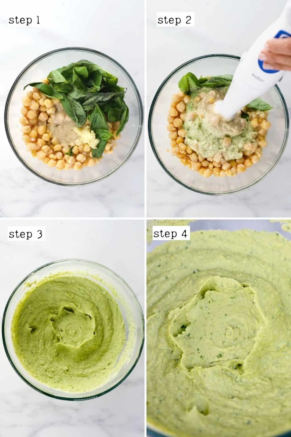 Fresh Basil Hummus (5 Ingredients | Pesto Hummus) - Alphafoodie