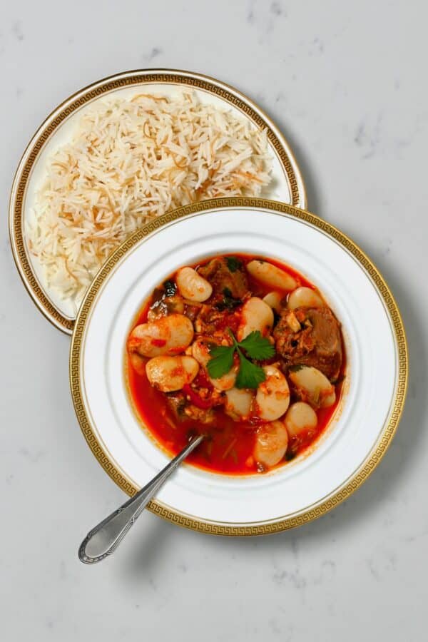 Lebanese Butter Bean Stew (Fasolia Recipe) - Alphafoodie