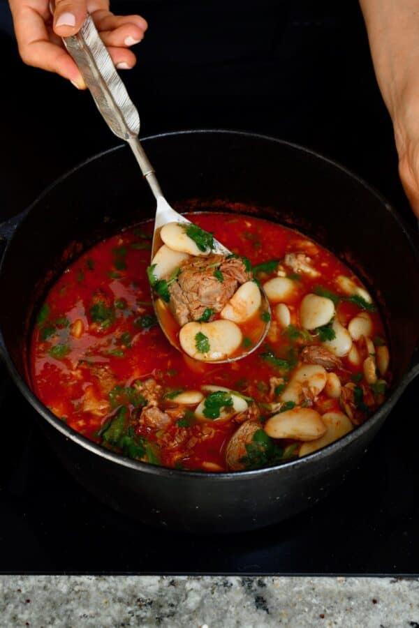 Lebanese Butter Bean Stew (Fasolia Recipe) - Alphafoodie