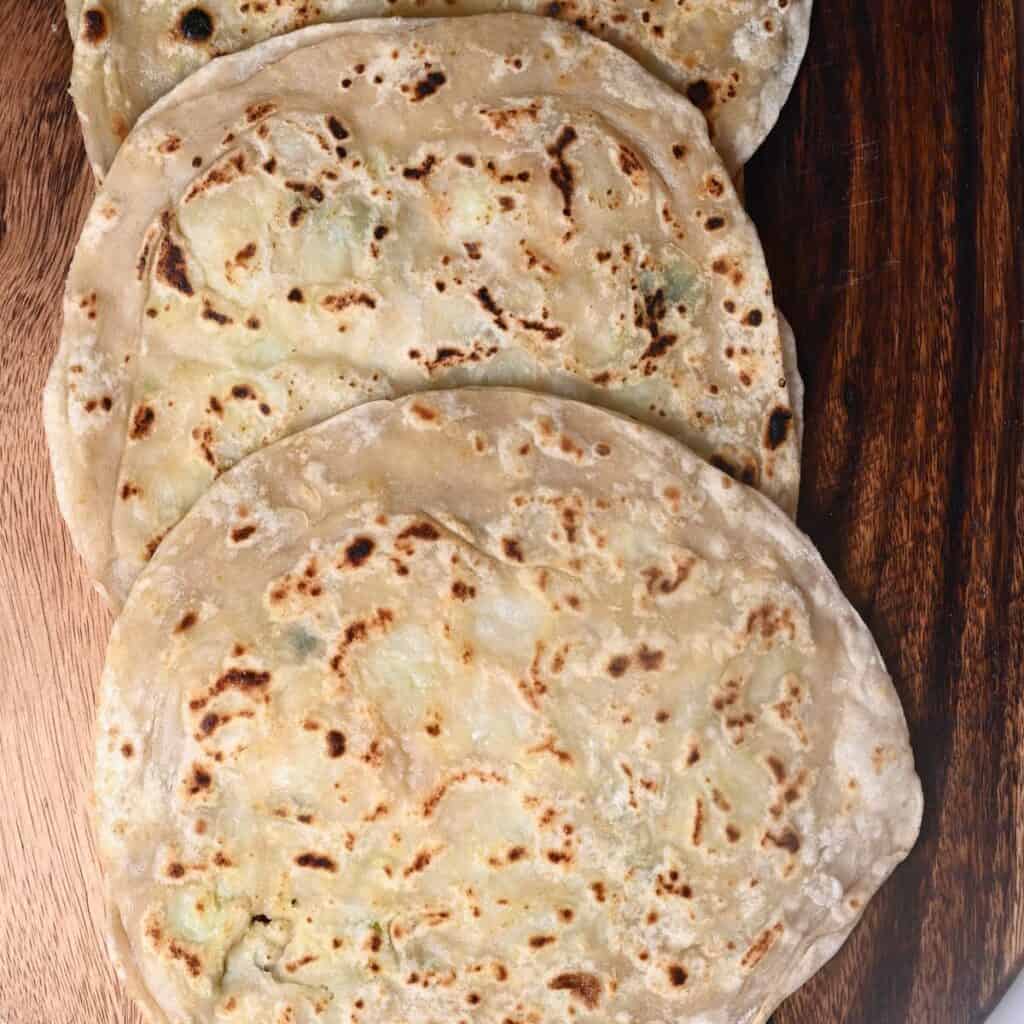 Aloo Paratha - Potato Roti Recipe - Alphafoodie