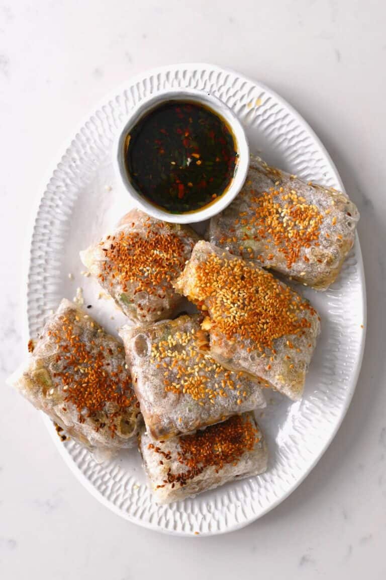 Crispy Rice Paper Dumplings (Gluten-free | Vegan) - Alphafoodie