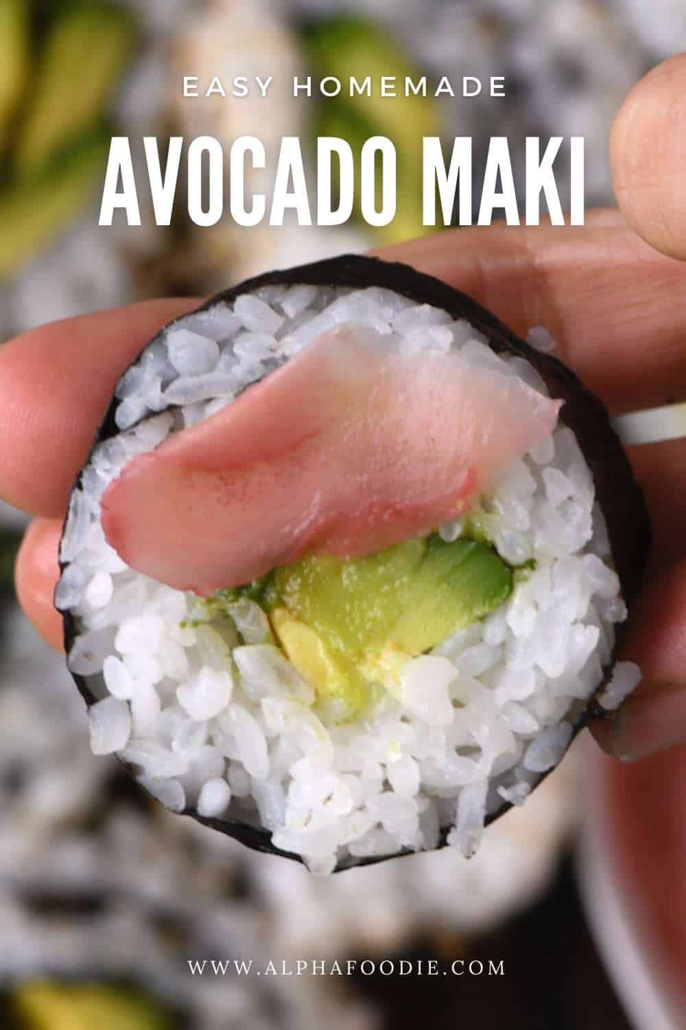 Easy Avocado Sushi Rolls - Alphafoodie