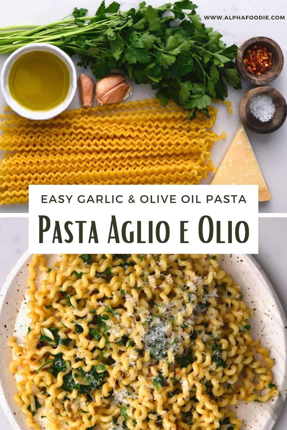 Easy Garlic and Olive Oil Pasta (Pasta Aglio e Olio) - Alphafoodie