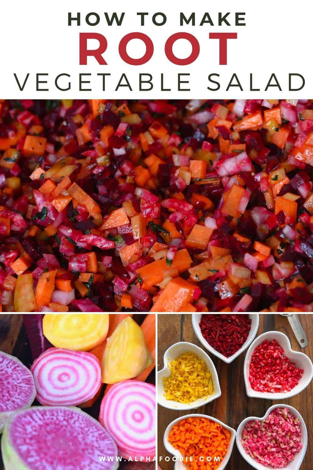 Easy Beet and Carrot Salad (Raw Root Vegetable Salad) - Alphafoodie